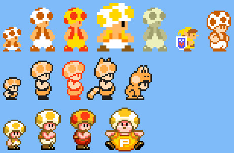 Yellow Toad over Toadette Work In Progress for Super Mario Maker 2 ...