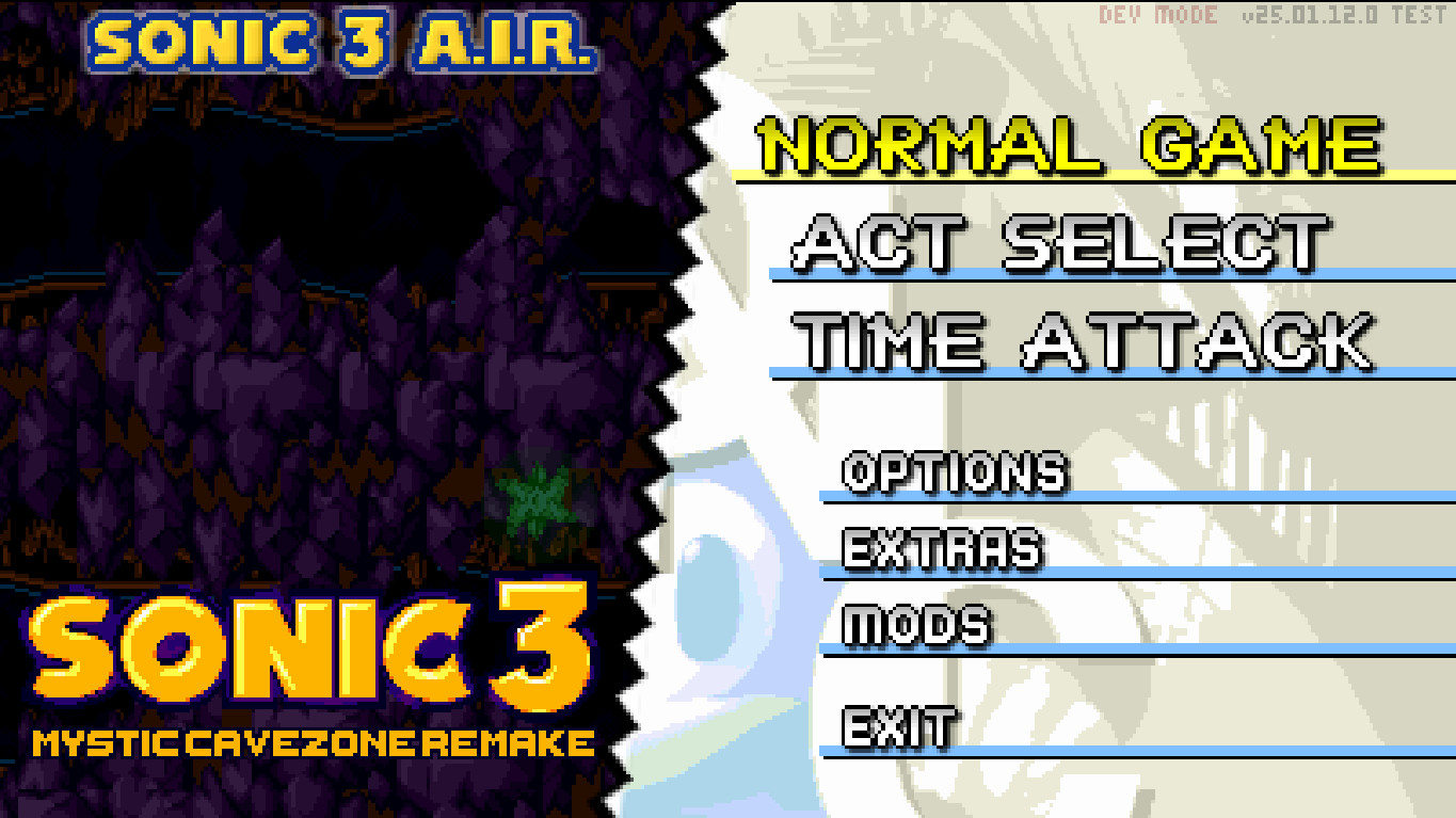 Mystic Cave Zone Remake (W.I.P) Work In Progress for Sonic 3 A.I.R ...