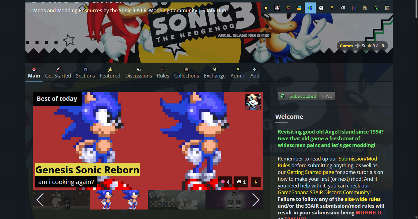 Genesis Sonic Reborn Work In Progress for Sonic 3 A.I.R. | S3AIR Works In Progress