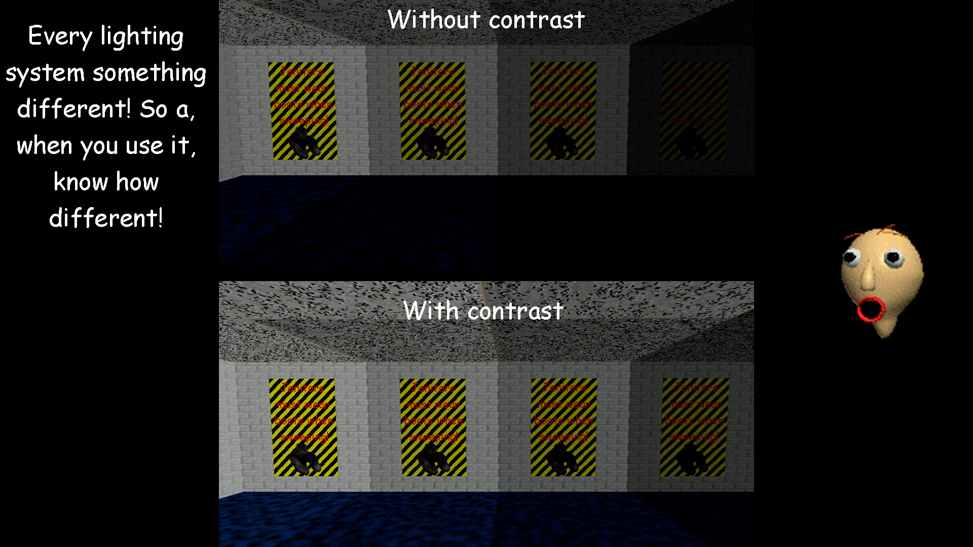 Universal Lighting System Work In Progress for Baldi's Basics | Baldi ...