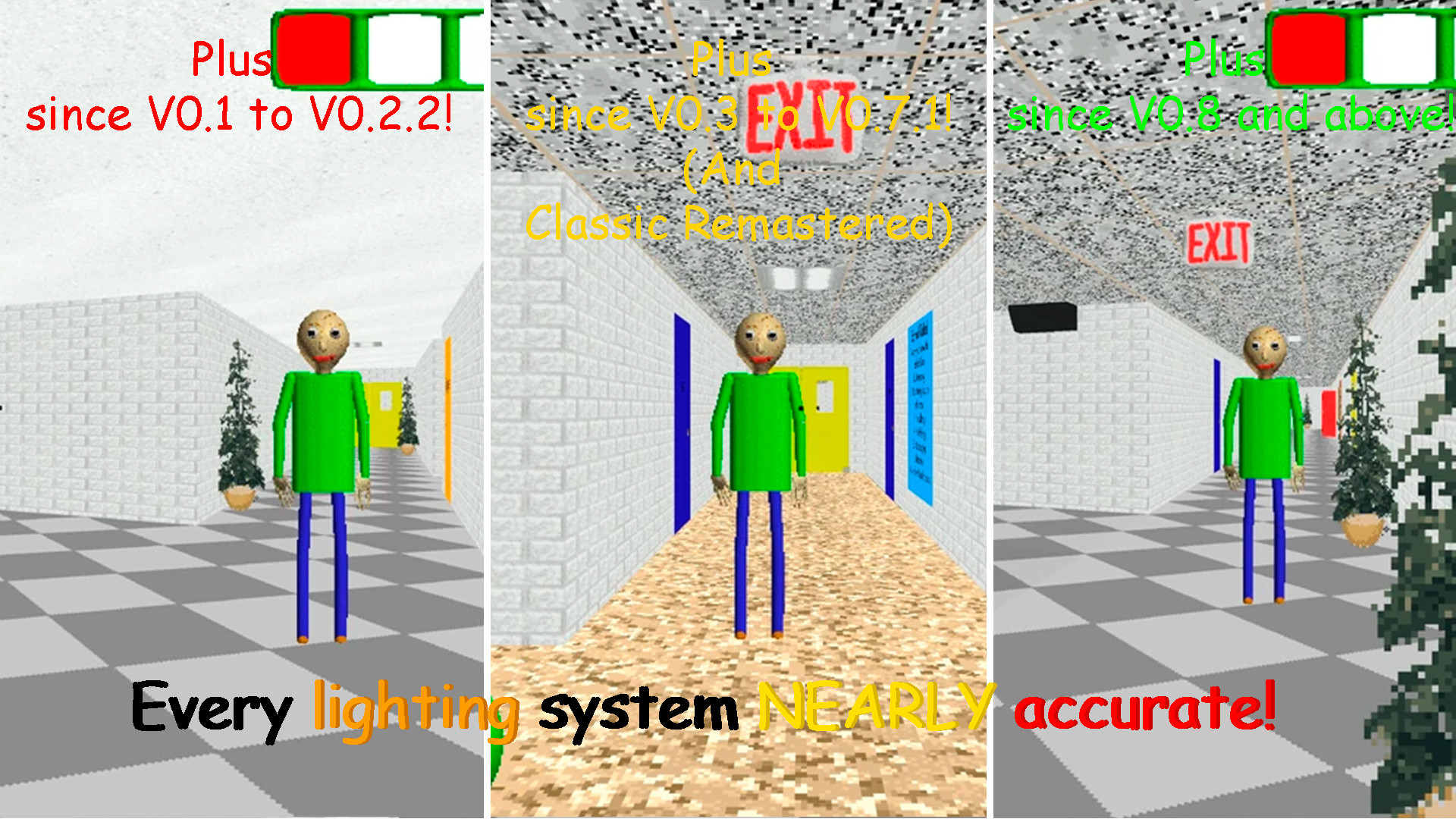 Universal Lighting System Work In Progress for Baldi's Basics | Baldi ...