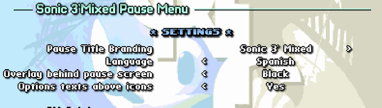 Sonic 3'Mixed Pause Menu (Almost Done) Work In Progress for Sonic 3 A.I ...