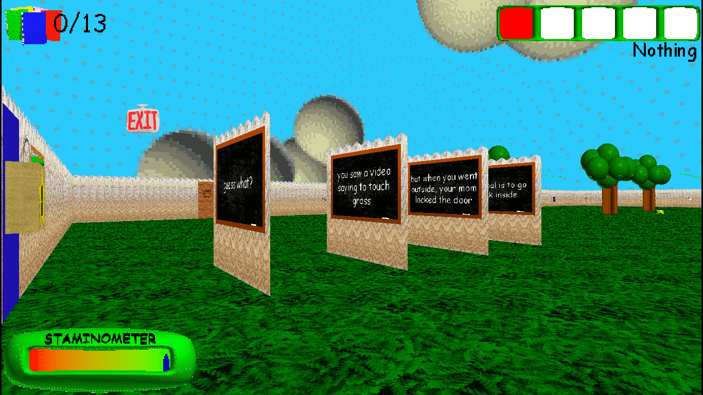 (0.12.X)touch grass Work In Progress for Baldi's Basics | Baldi Works ...