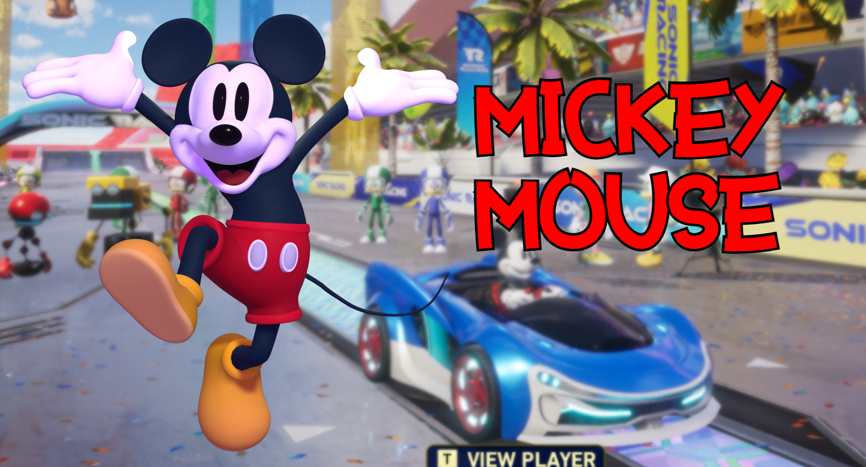 Mickey Mouse (Over Tails) Work In Progress for Sonic Racing ...