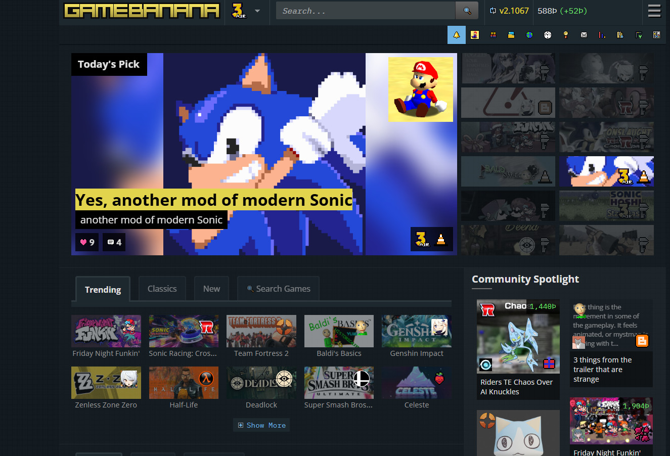 Yes, another mod of modern Sonic Work In Progress for Sonic 3 A.I.R ...