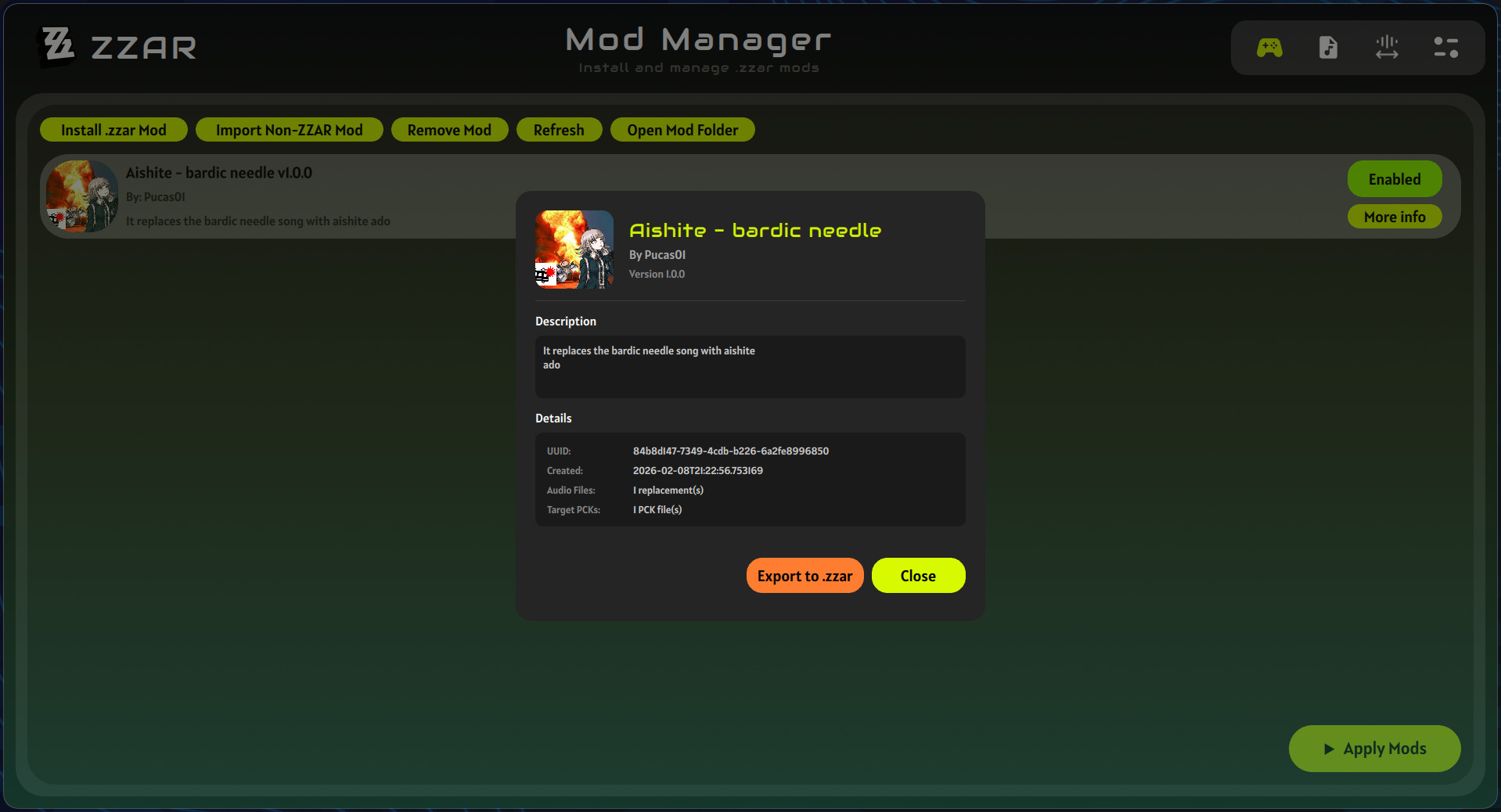 ZZAR (WiP) - a ZZZ audio mod manager/creator Work In Progress for ...