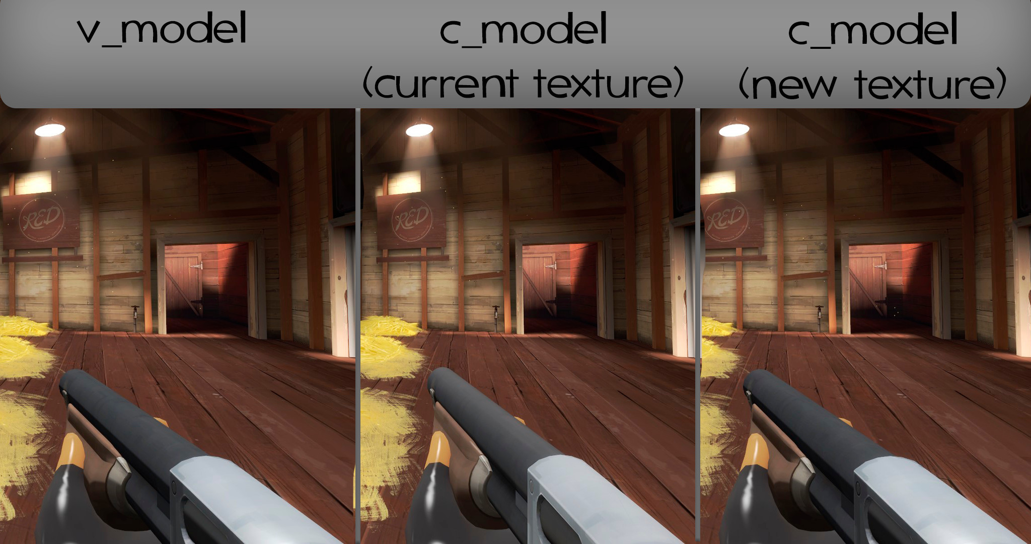 Weapon Texture & Lighting Restoration Work In Progress for Team ...