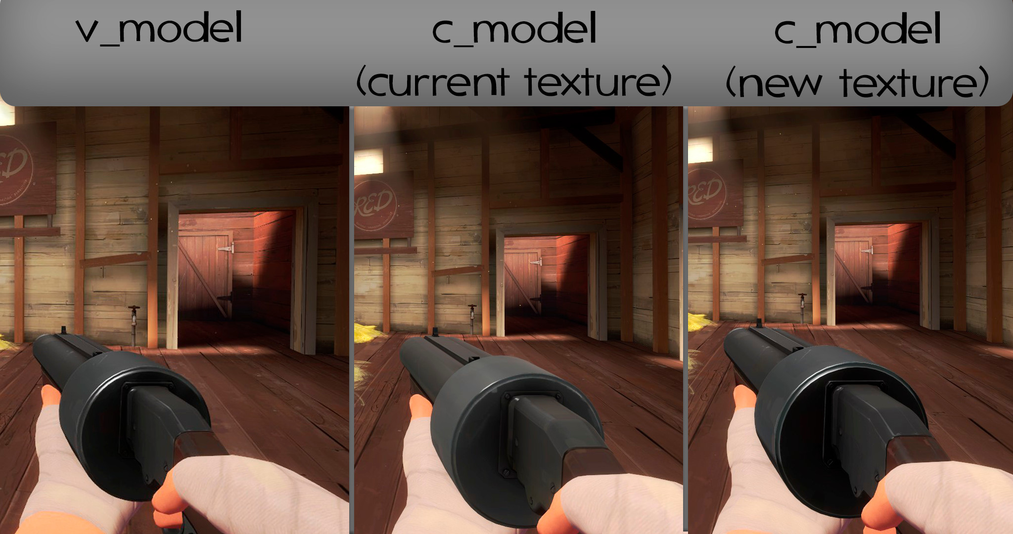 Weapon Texture & Lighting Restoration Work In Progress for Team ...