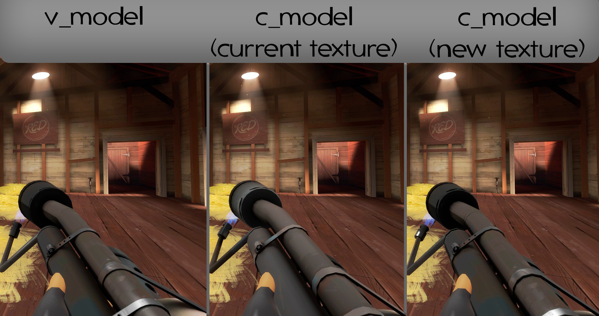 Weapon Texture & Lighting Restoration Work In Progress for Team ...