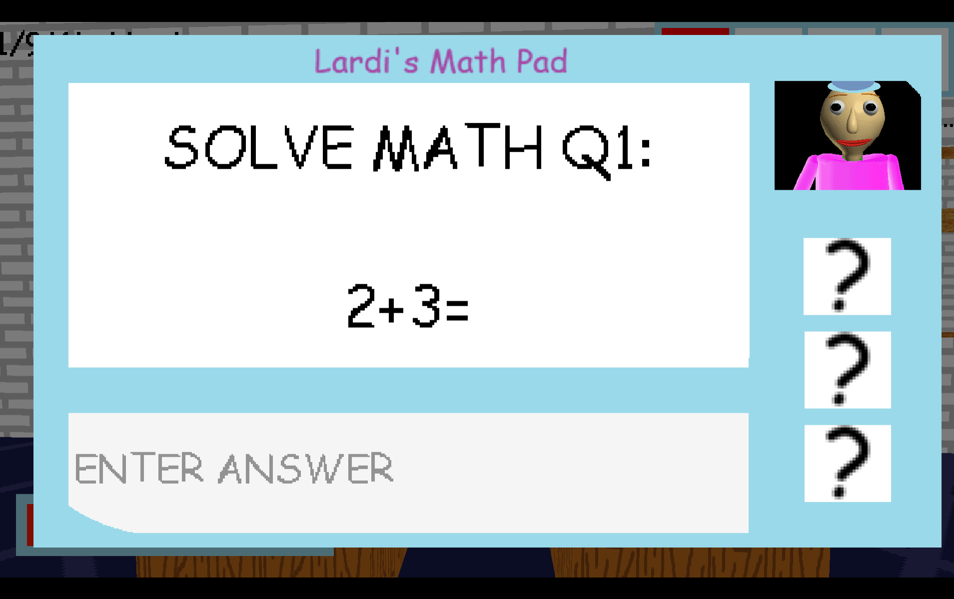 Lardi's Basics Simple Math Work In Progress for Baldi's Basics | Baldi ...