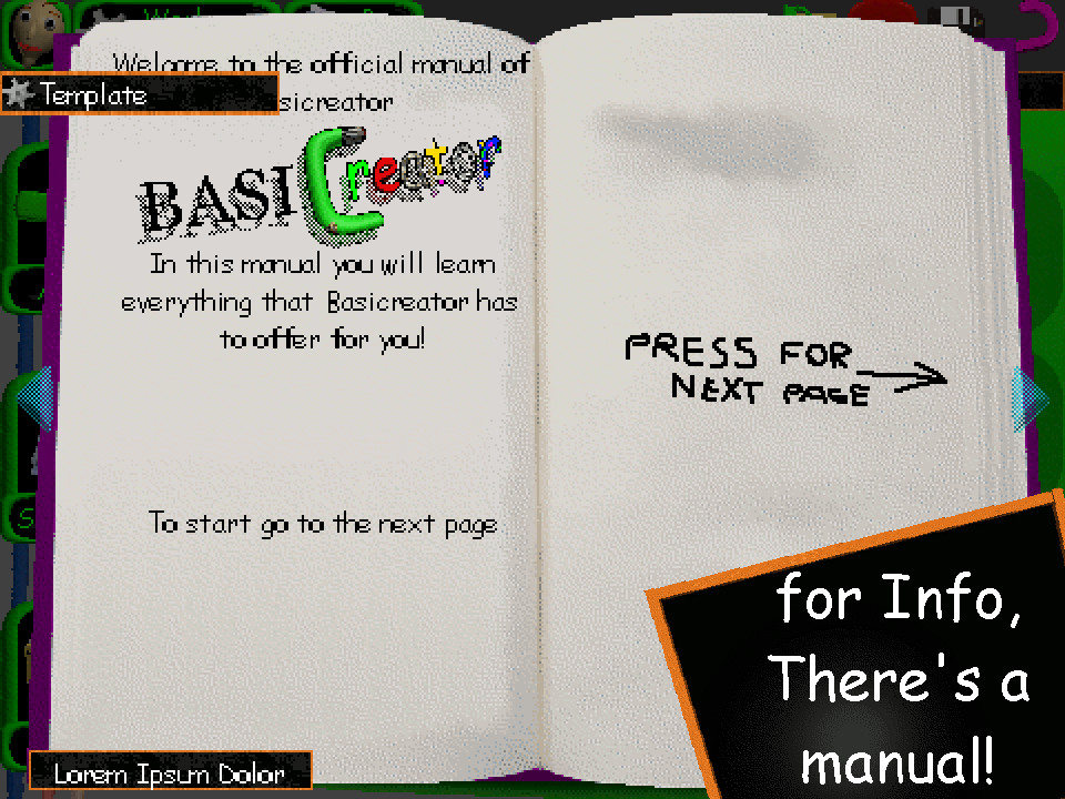BASICreator Work In Progress for Baldi's Basics | Baldi Works In Progress
