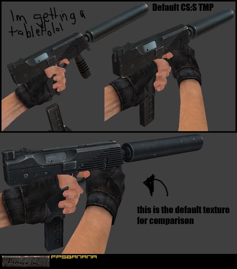 Default TMP; new texture [Counter-Strike: Source] [Works In Progress]